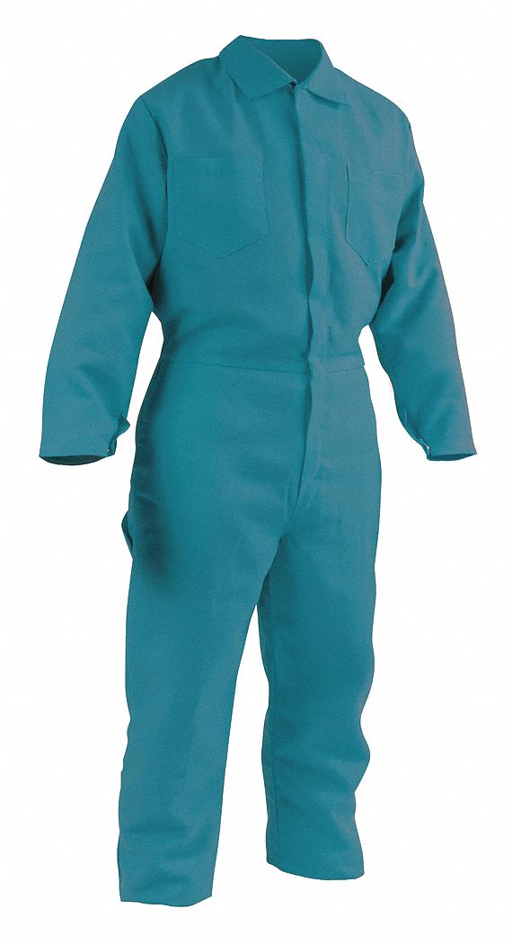 Proban FR Green Coveralls,w/Knee Pad,2XL - Grainger