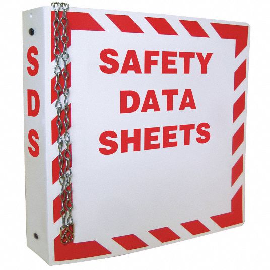 Safety Data Sheets Binder, English, Includes 37-1/2" Metal Chain ...
