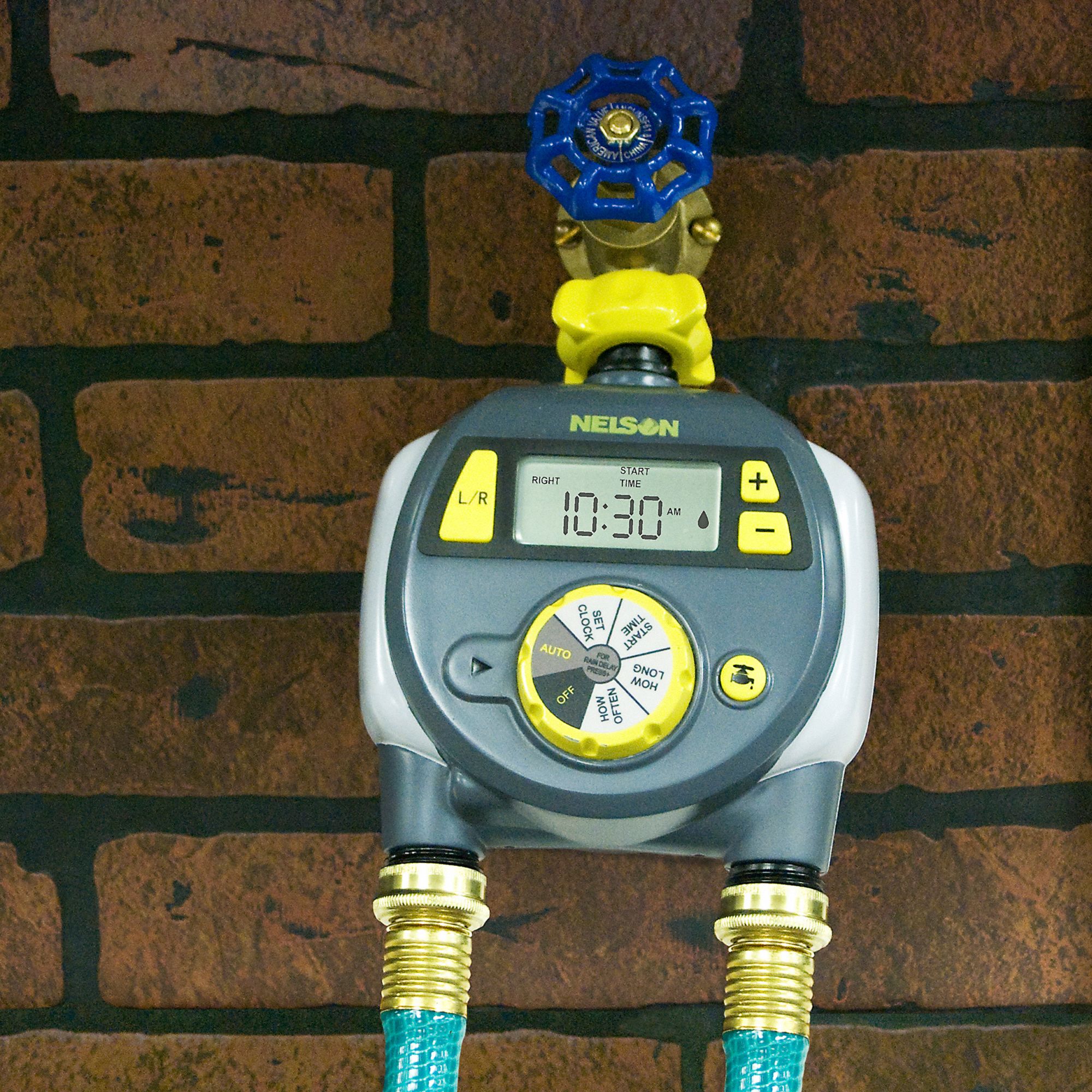 NELSON Dual Outlet Water Timer, 6 Max. On/Off Cycles - 33H549|856124 ... NELSON Dual Outlet Water Timer, 6 Max. On/Off Cycles - 33H549|856124 ...