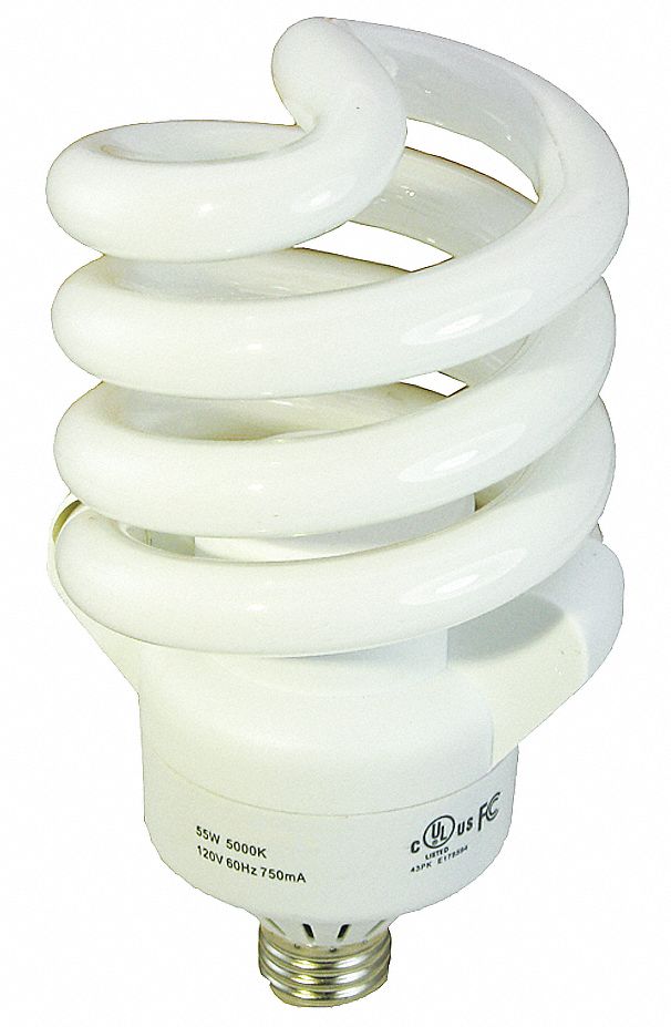 SHAT-R-SHIELD Lámpara Fluorescente Compacta Enroscable, 55 Watts, Forma ...