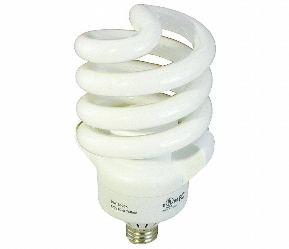 SHAT-R-SHIELD Lámpara Fluorescente Compacta Enroscable, 55 Watts, Forma del Bulbo T3 ...