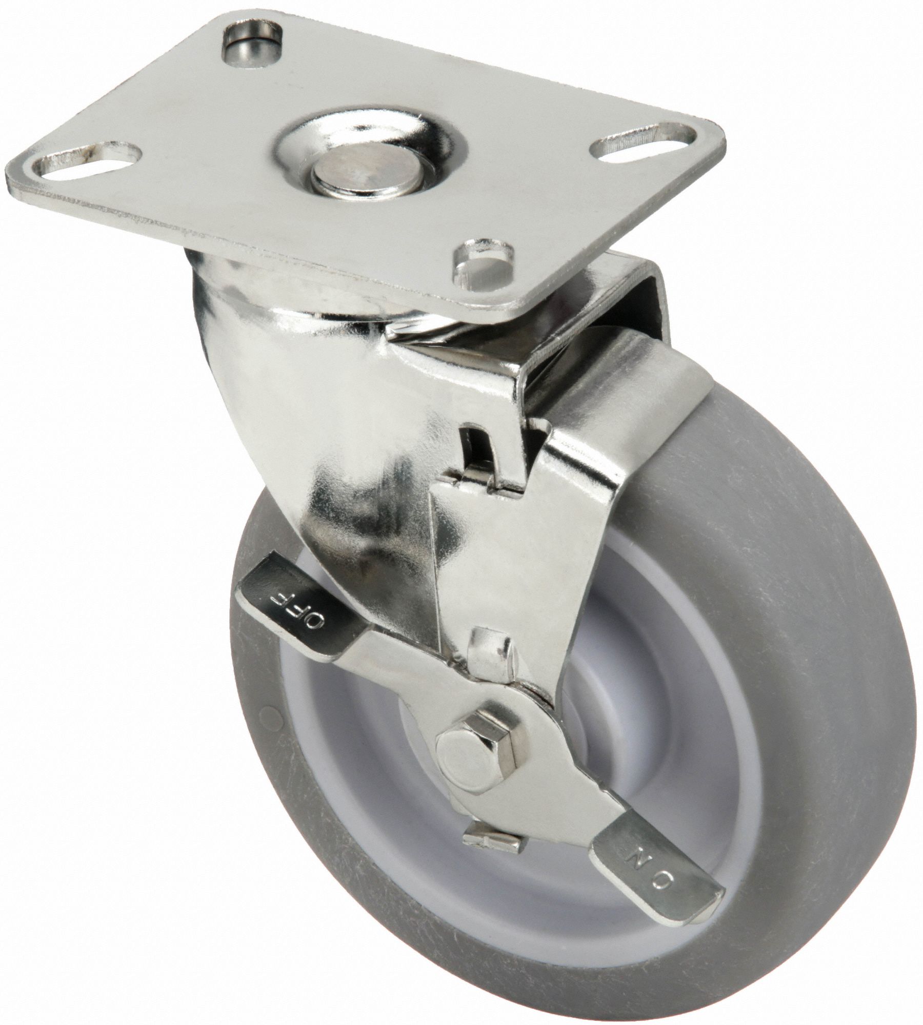 Swivel, Side Brake, Plate Caster - 33H663|33H663 - Grainger