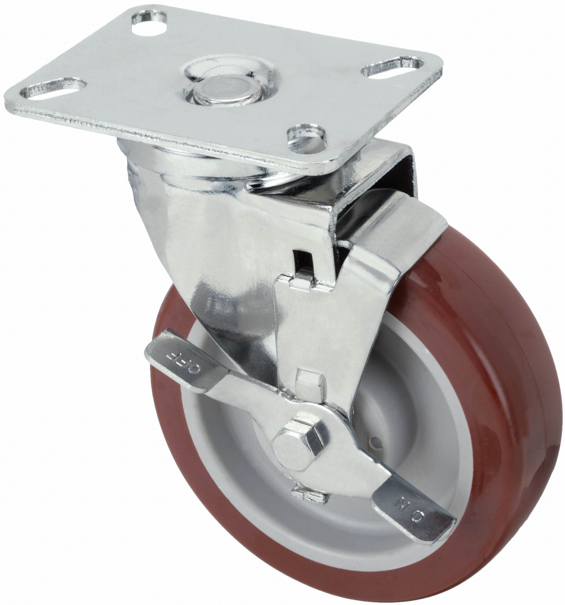 Swivel, Side Brake, Plate Caster - 33H714|33H714 - Grainger