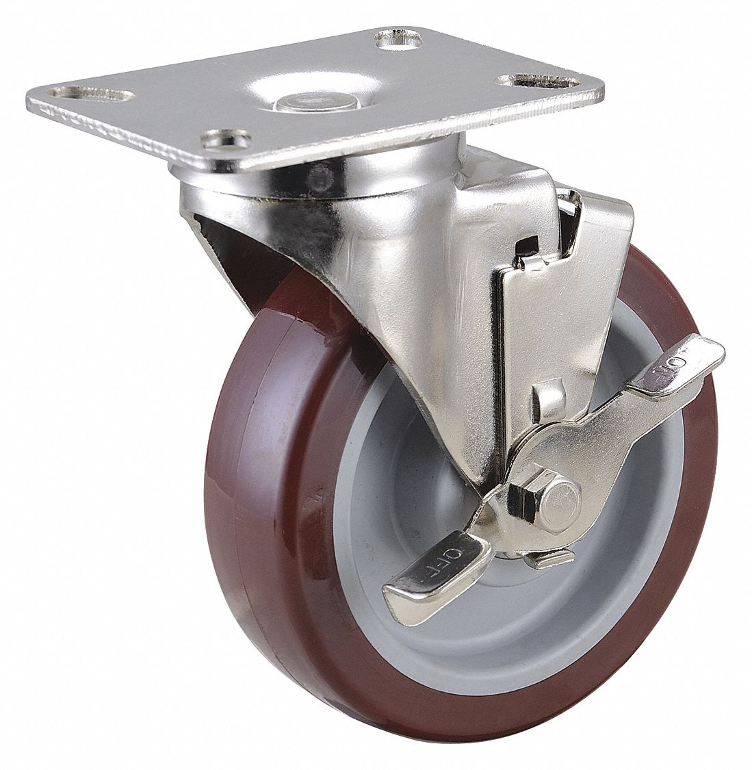 GRAINGER APPROVED NSF-Listed Plate Caster,Swivel,450 lb. - Plate ...