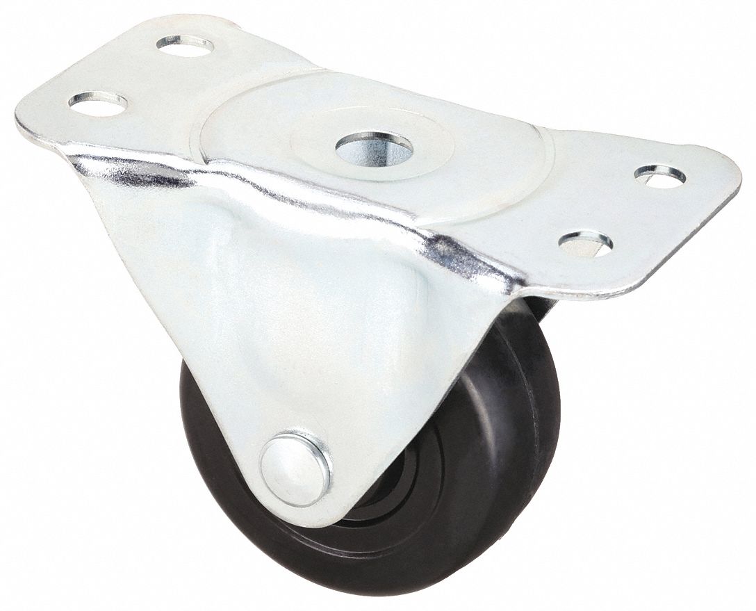 COLSON, Rigid, Rubber, Plate Caster - 33H729|01RR02X41R - Grainger