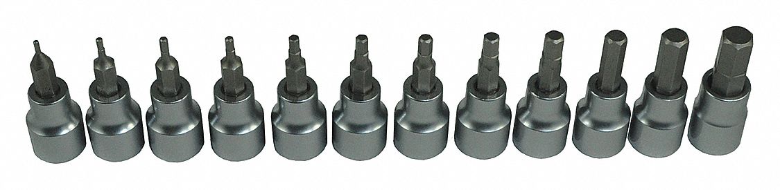 Socket Bit Set, Drive Size 3/8 in - Grainger