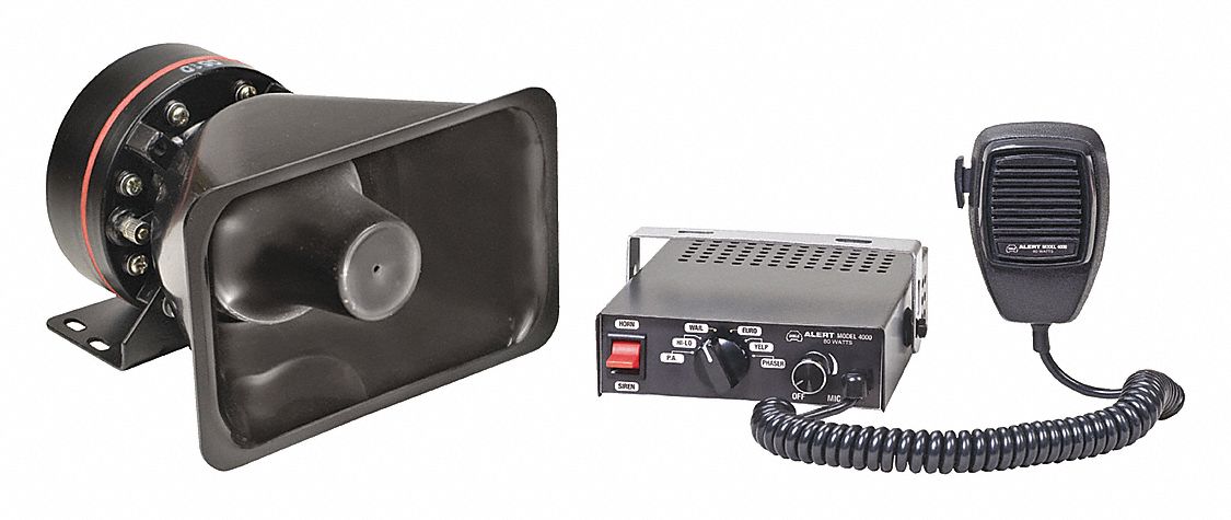 WOLO, Emergency Siren, Air Horn/Yelp, Automotive Siren System - 33HE59 ...