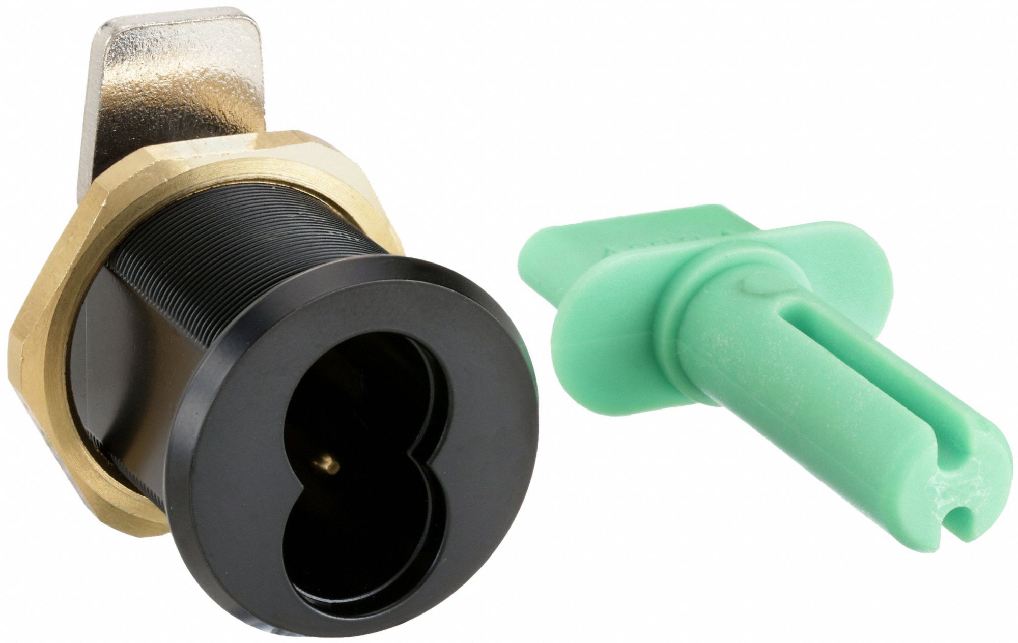 DELTA LOCK Interchangeable Core Keyed Cam Lock: For 1 1/4 in Material ...