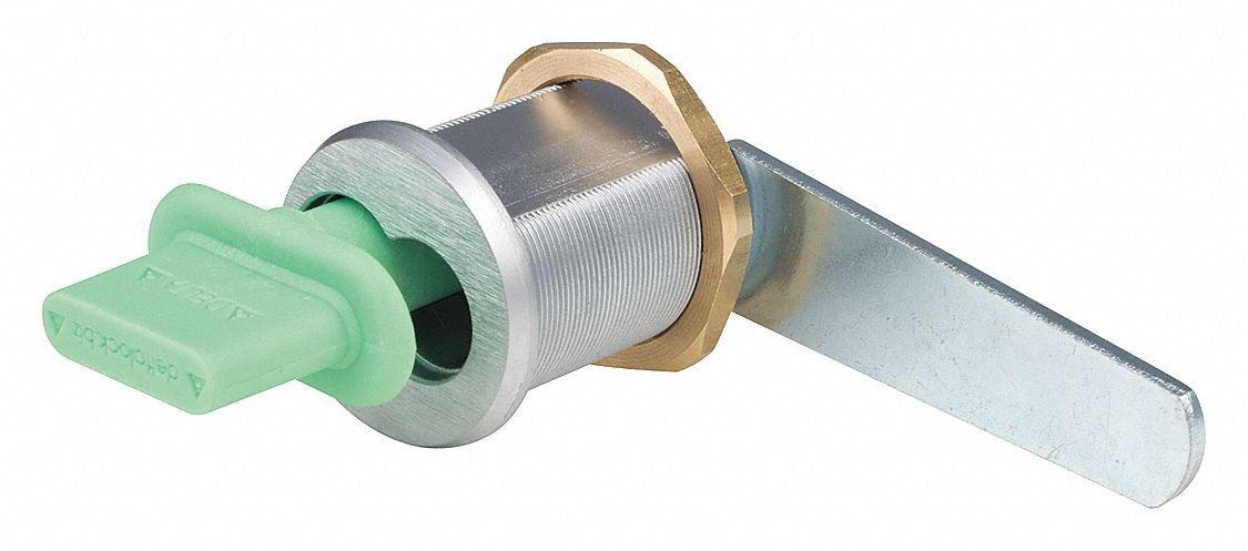 DELTA LOCK Interchangeable Core Keyed Cam Lock: For 1 1/4 in Material ...