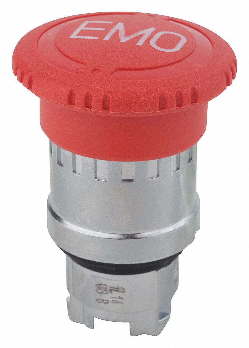 SCHNEIDER ELECTRIC, Red, 22 mm Mounting Size, Emergency Stop Push ...