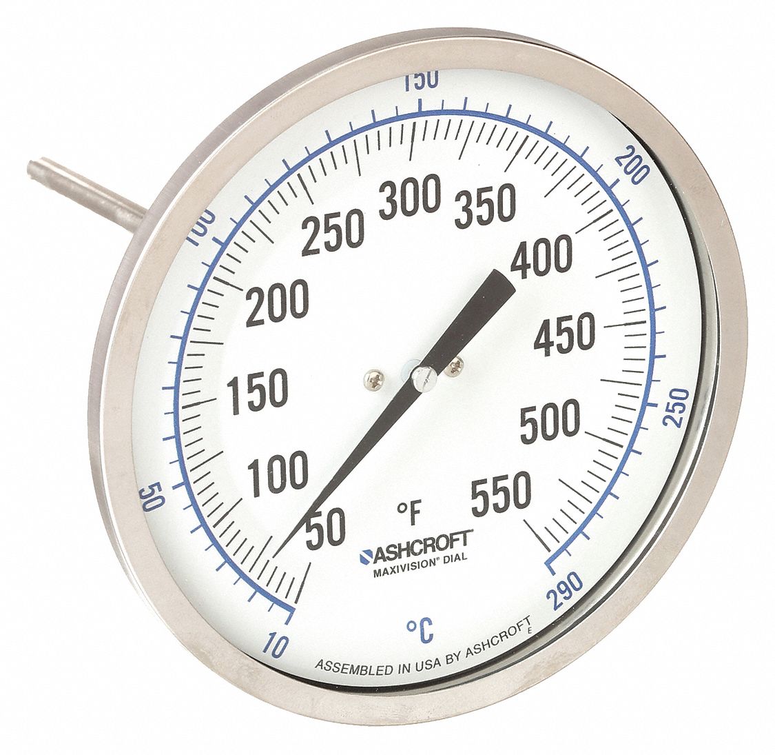ASHCROFT DIAL THERMOMETER,EVERY-ANGLE,4 IN STEM - 5753 - WWG33HT87 ...