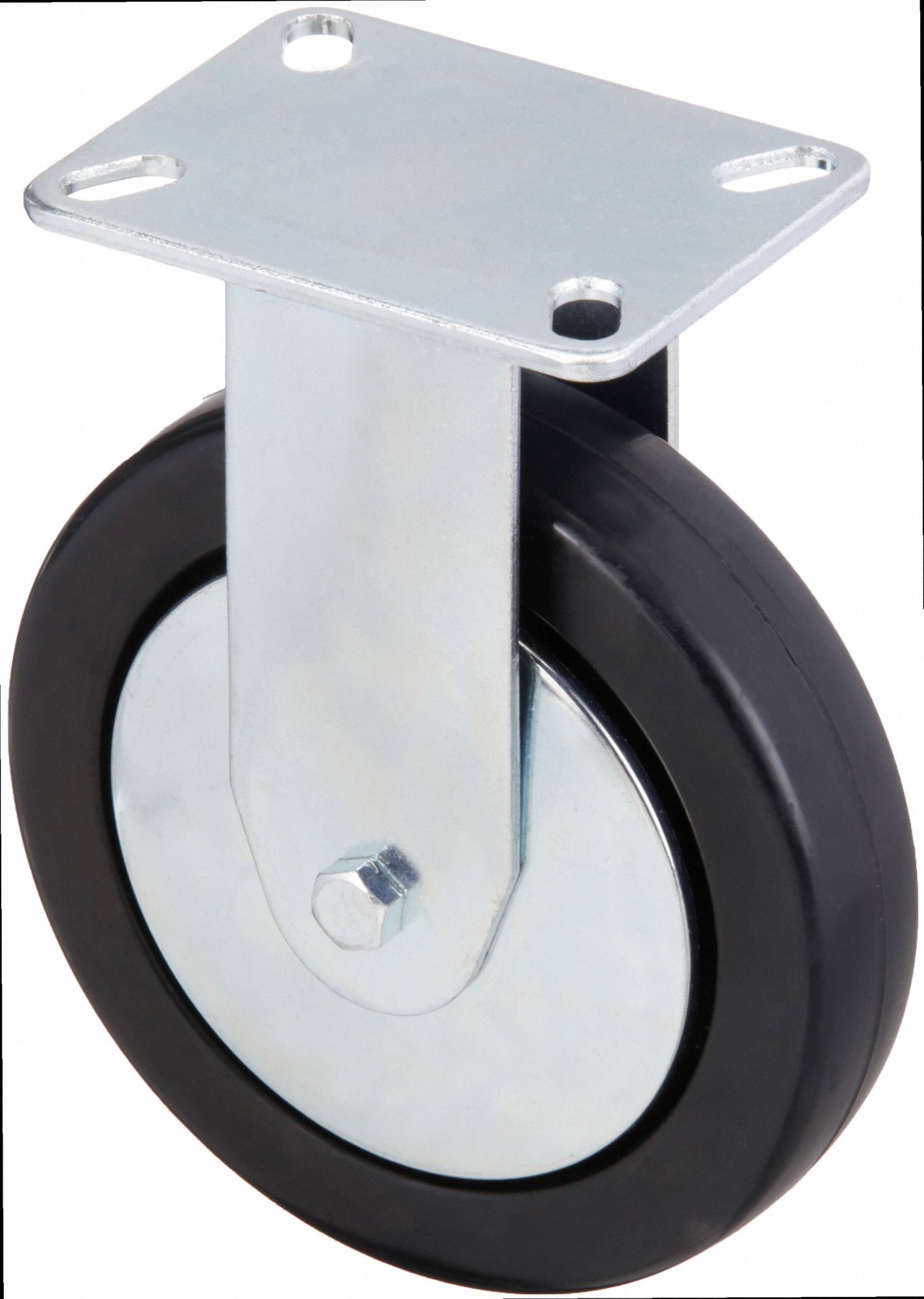 Rigid, Rubber, Plate Caster - 33J071|33J071 - Grainger