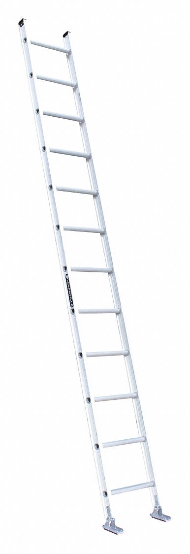 LOUISVILLE LADDER, 12 ft Ladder Size, Aluminum, Straight Ladder ...
