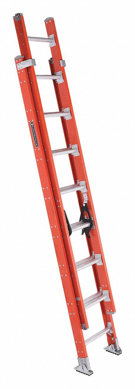 LOUISVILLE LADDER, 16 ft Ladder Size, Fiberglass, Extension Ladder ...