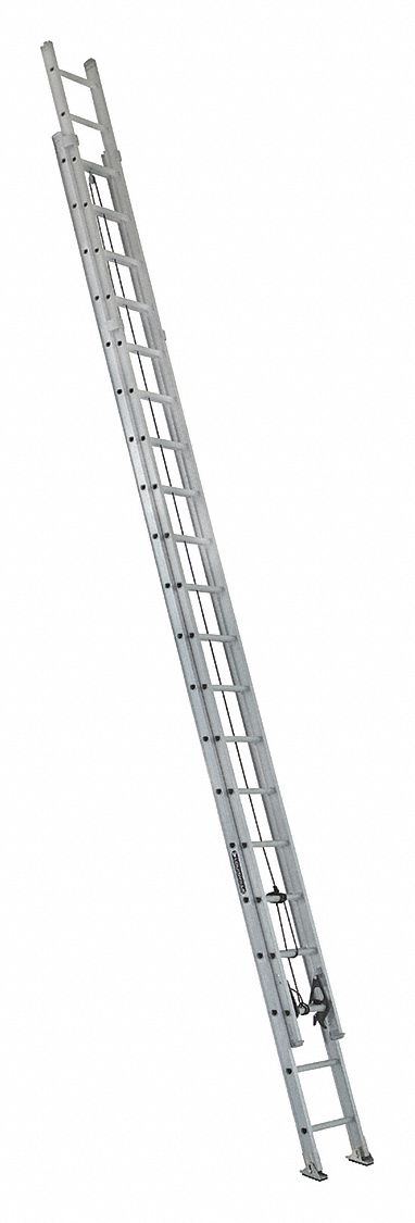 LOUISVILLE, 40 ft Ladder Size, Aluminum, Extension Ladder - 33J703 ...