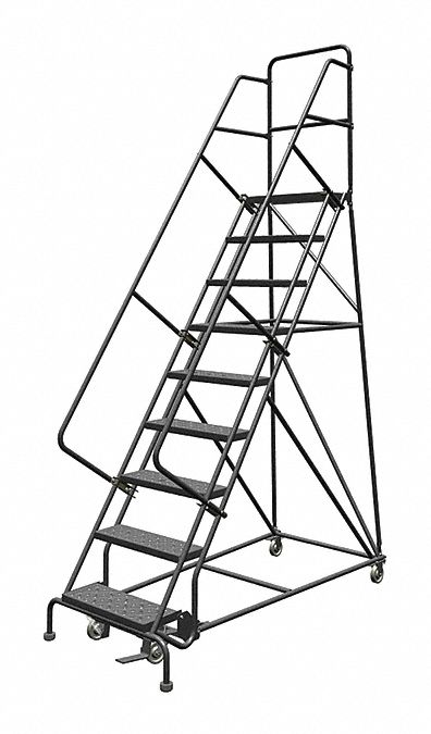 Rolling Ladder,Steel,68" H,Gray - Grainger