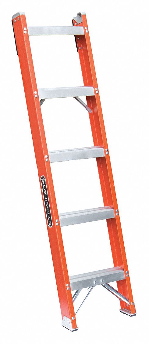 LOUISVILLE, Fiberglass, 300 lb Load Capacity, Straight Ladder - 33J729 ...