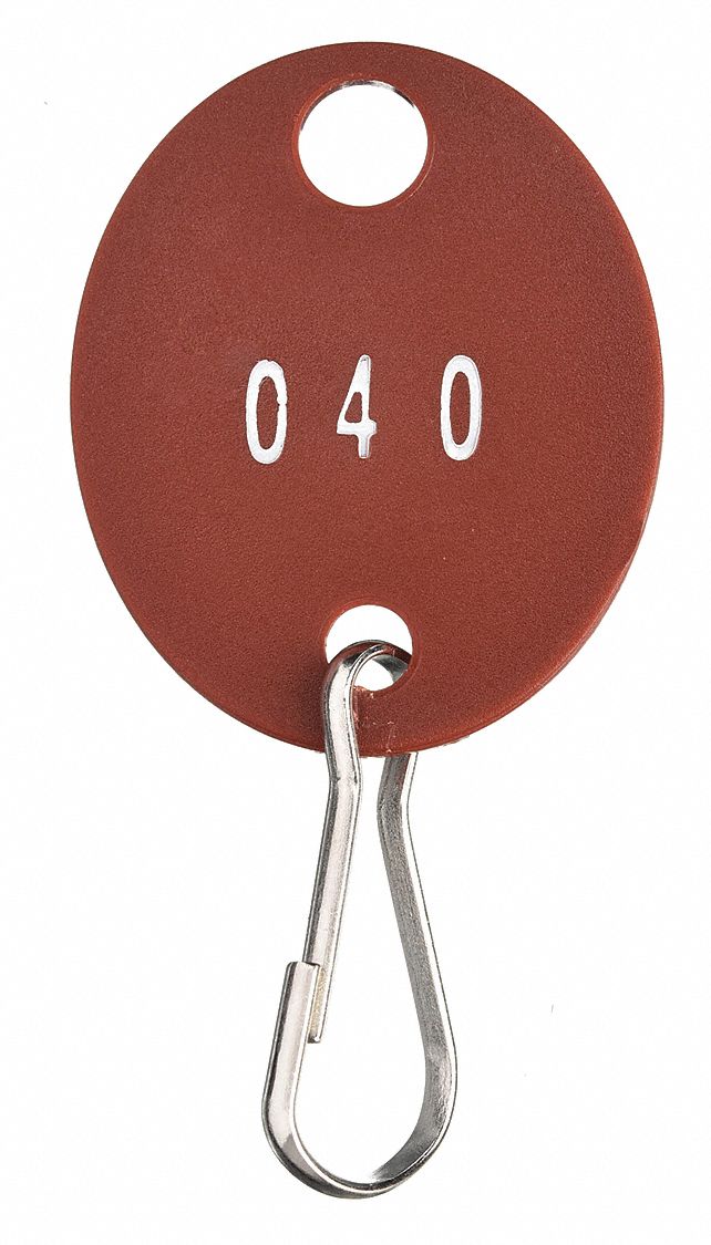 40 Key Tags, Oval, Key Tag - 33J886|33J886 - Grainger