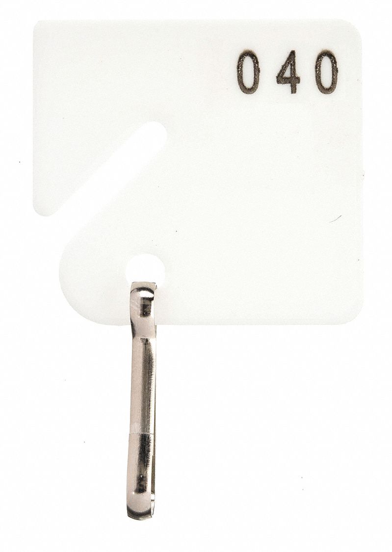 40 Key Tags, Square-Slotted, Key Tag - 33J890|33J890 - Grainger