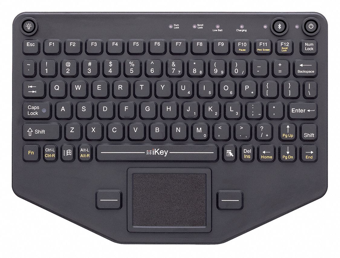 IKEY, Bluetooth Connection, Black, Keyboard - 33JP52|BT-80-TP - Grainger