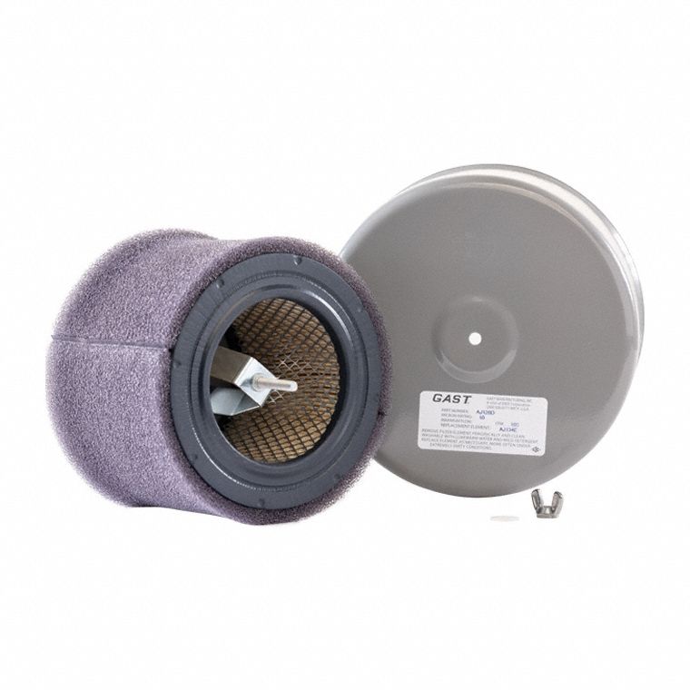 GAST, Intake Air Filter Assembly, Mfr Part # AJ126D, Intake Air Filter ...