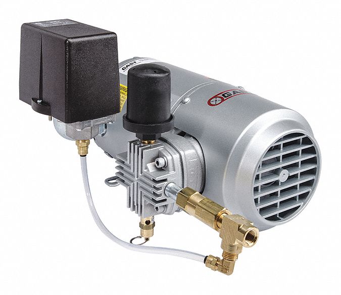 GAST, 0.166 hp, 1 Phase, Piston Air Compressor - 33K633|1LAA-46S-M100GX ...