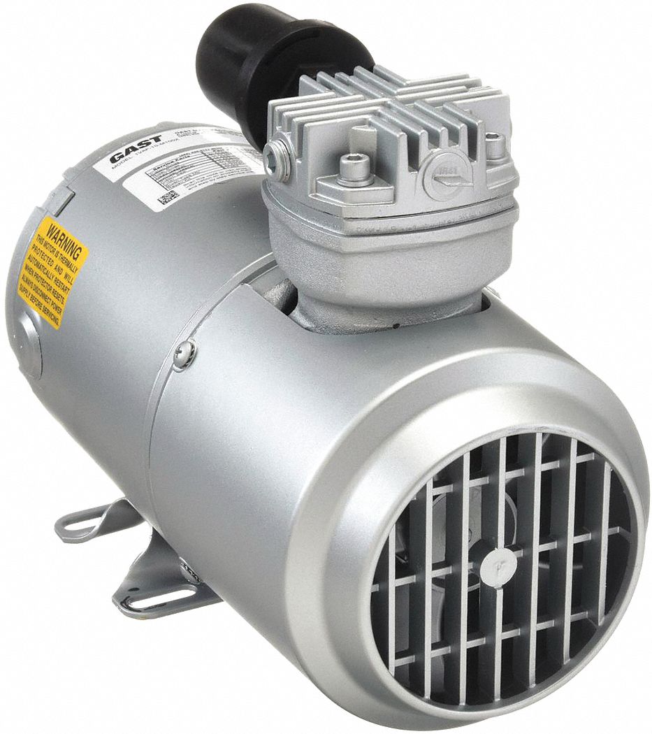 GAST, 0.166 hp, 1 Phase, Piston Air Compressor - 33K640|1VAF-10-M100X ...