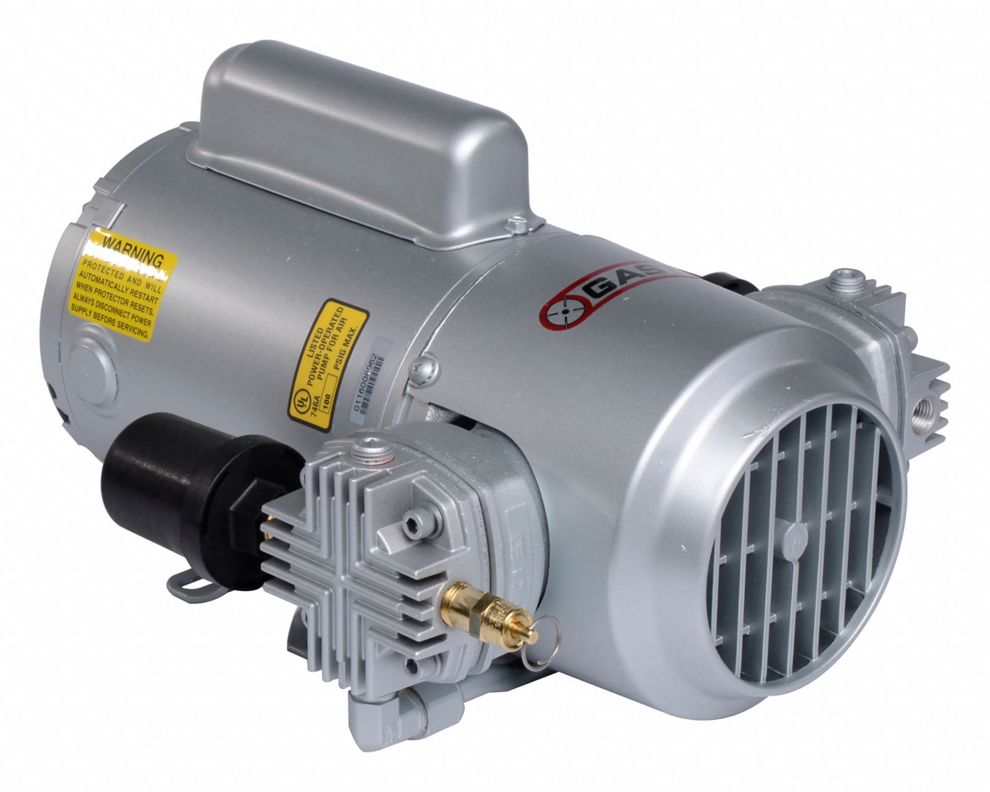 GAST, 0.42 hp, 1 Phase, Piston Air Compressor - 33K773|3HBB-19-M322A ...