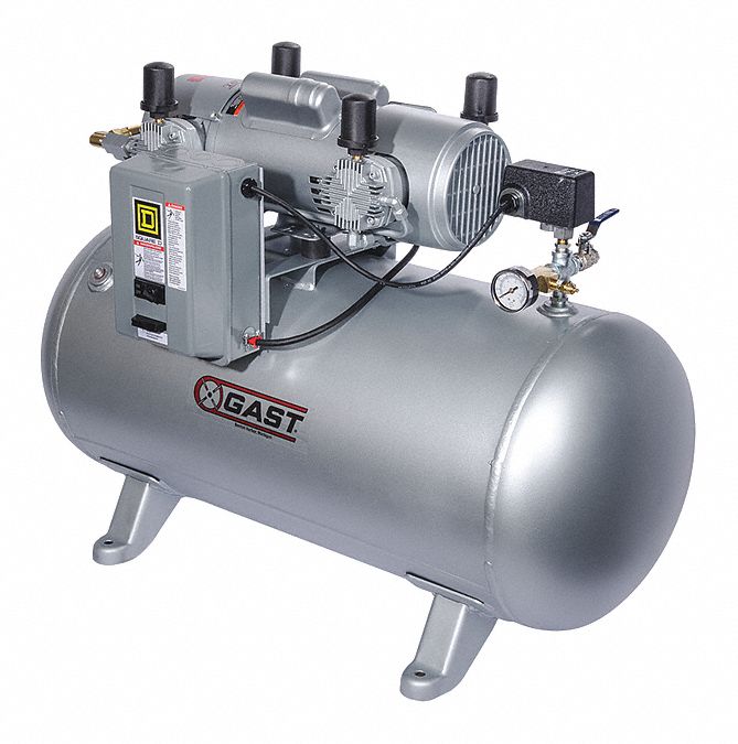 GAST, 1.5 hp, Horizontal, Piston Air Compressor - 33K787|7LDE-11T-M750X ...