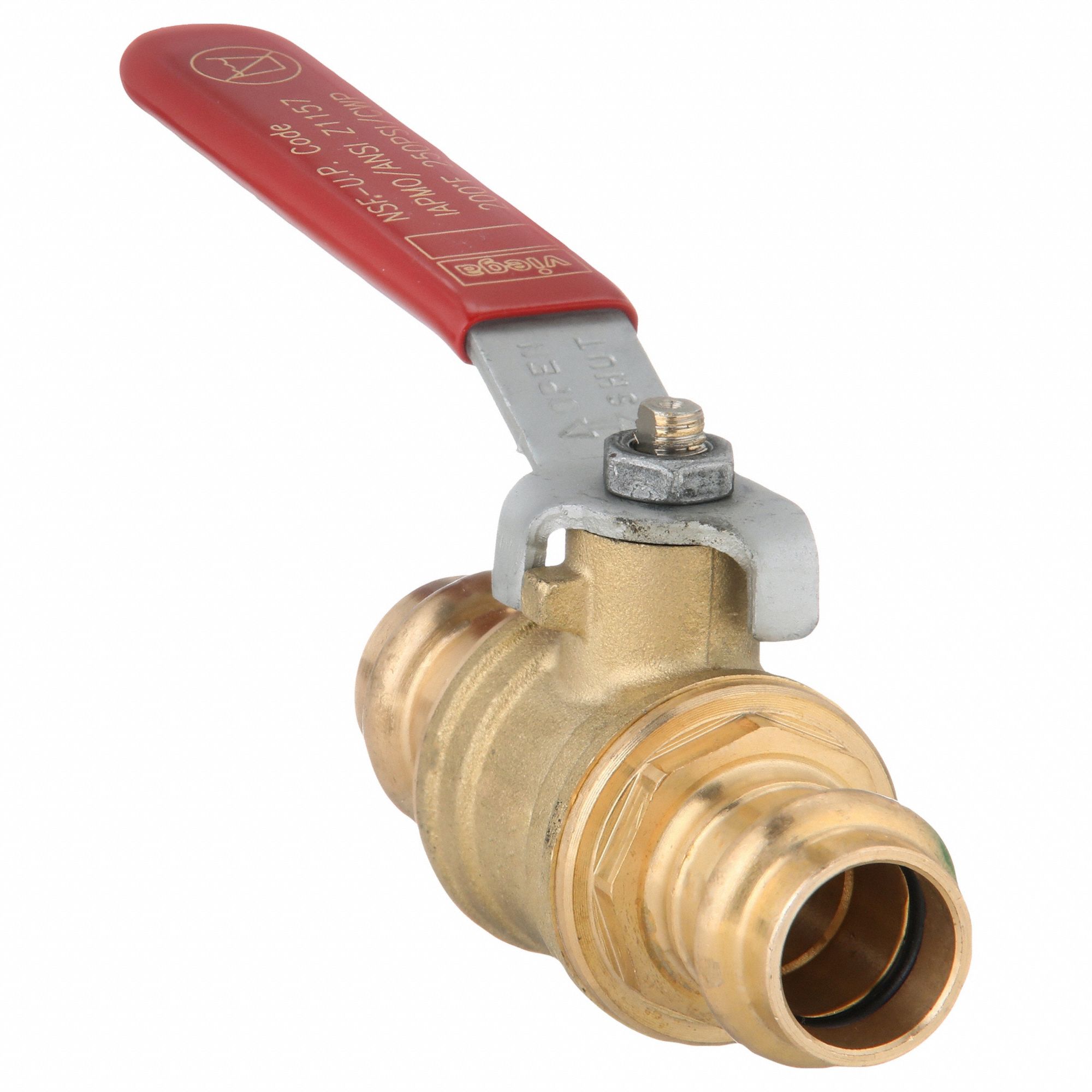 VIEGA PROPRESS, 1/2 in, Brass/Bronze, Manual Two-Way Ball Valve ...