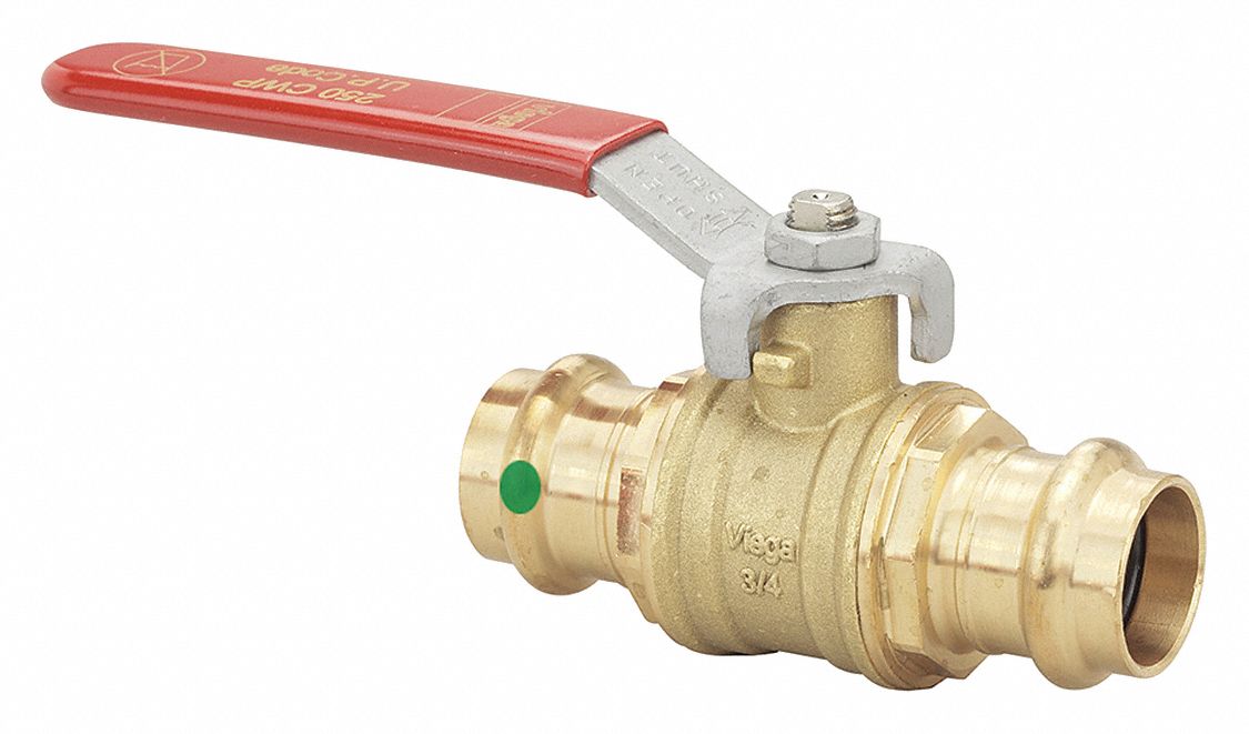 VIEGA PROPRESS MANUAL TWO-WAY BALL VALVE: 2 IN, BRASS/BRONZE, STRAIGHT, PRESS X PRESS, FULL PORT ...