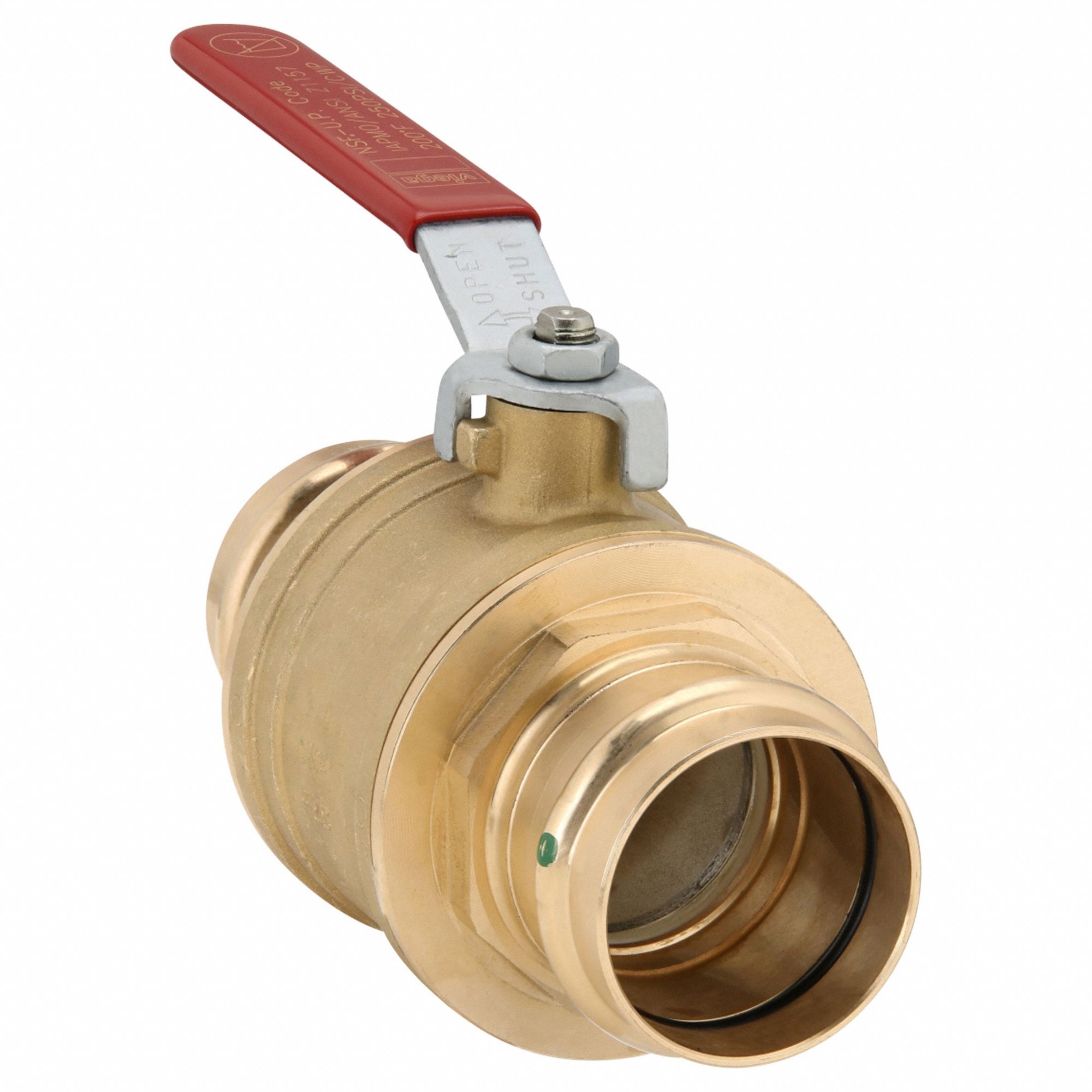 VIEGA PROPRESS, 2 in, Brass/Bronze, Manual Two-Way Ball Valve - 33KF39|24025 - Grainger