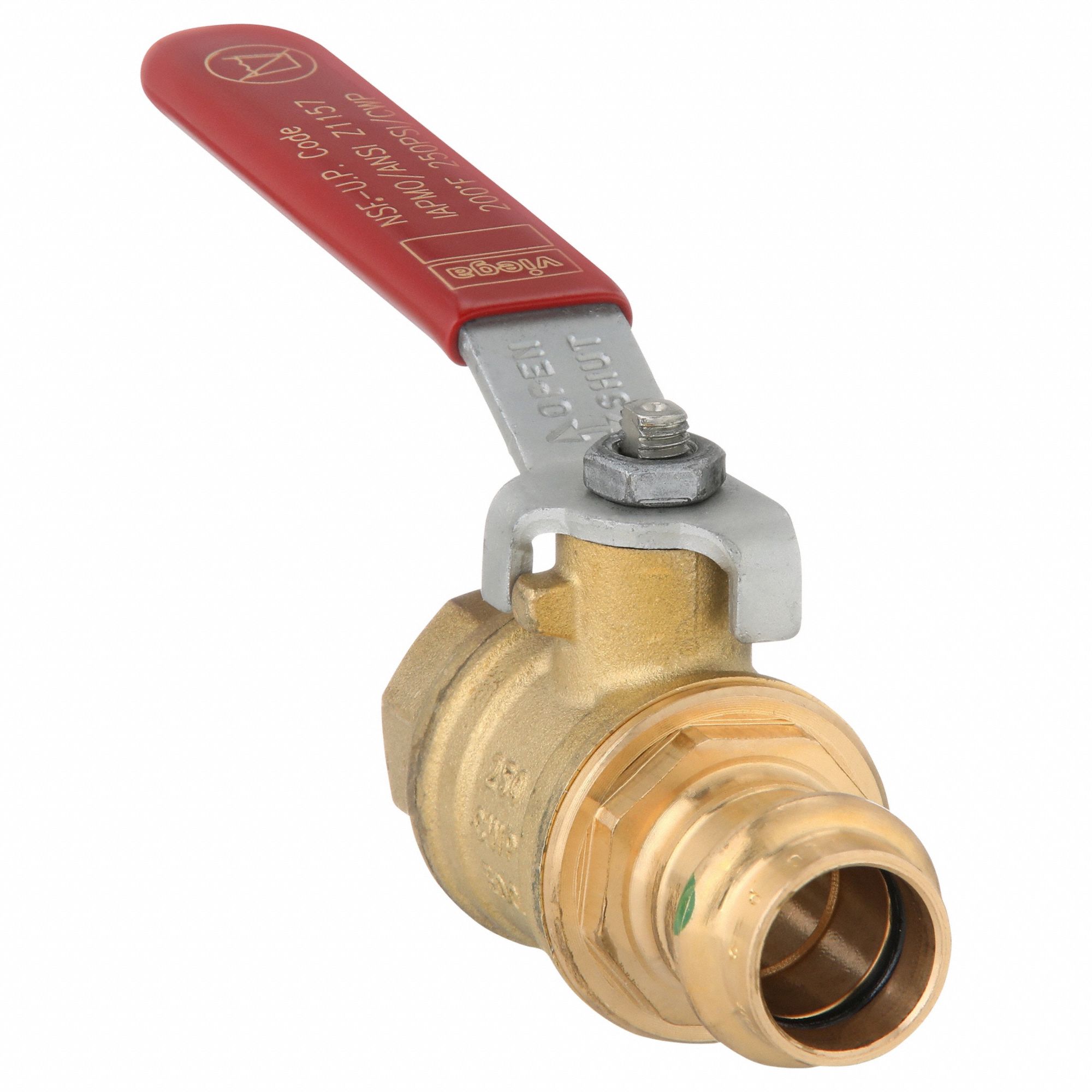 VIEGA PROPRESS, 1/2 in, Brass/Bronze, Manual Two-Way Ball Valve - 33KF40|24030 - Grainger
