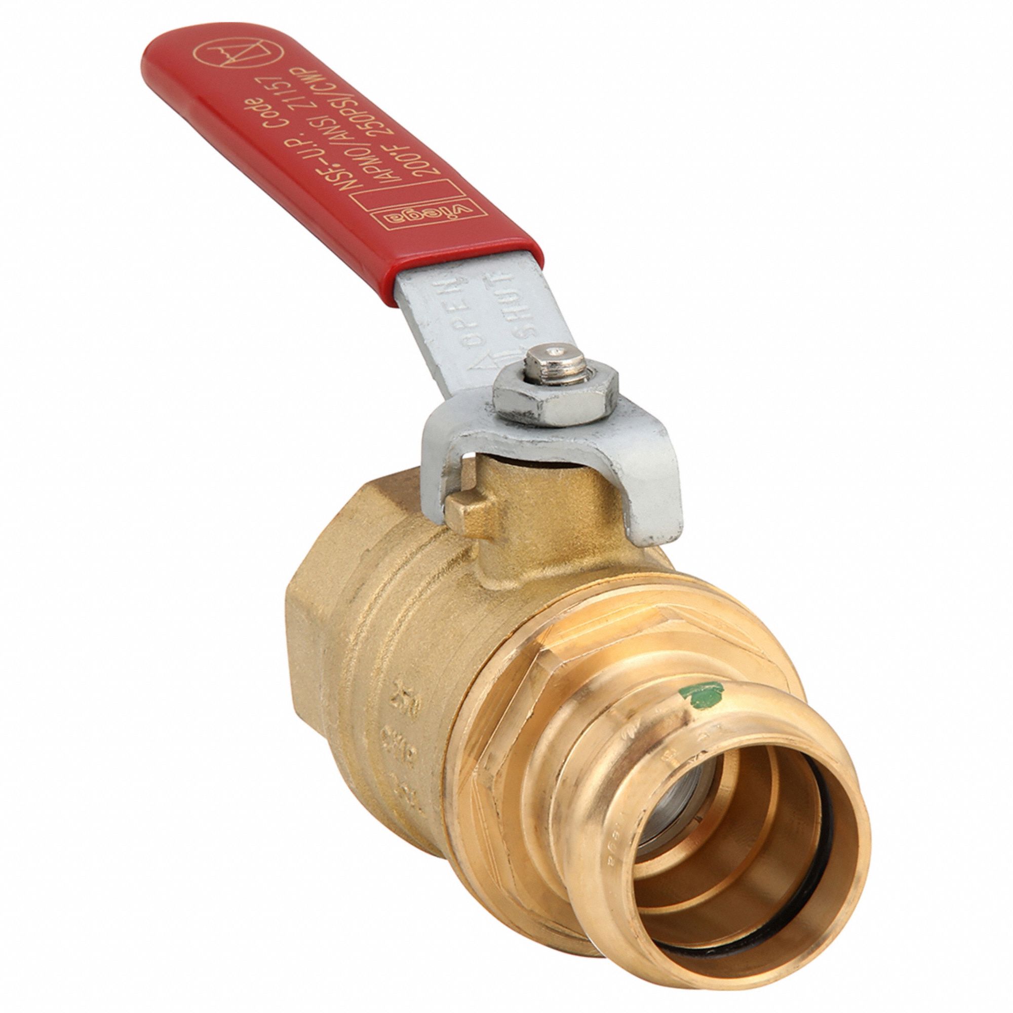 VIEGA PROPRESS, 1 in Size, Brass/Bronze, Manual Two-Way Ball Valve - 33KF42|24040 - Grainger