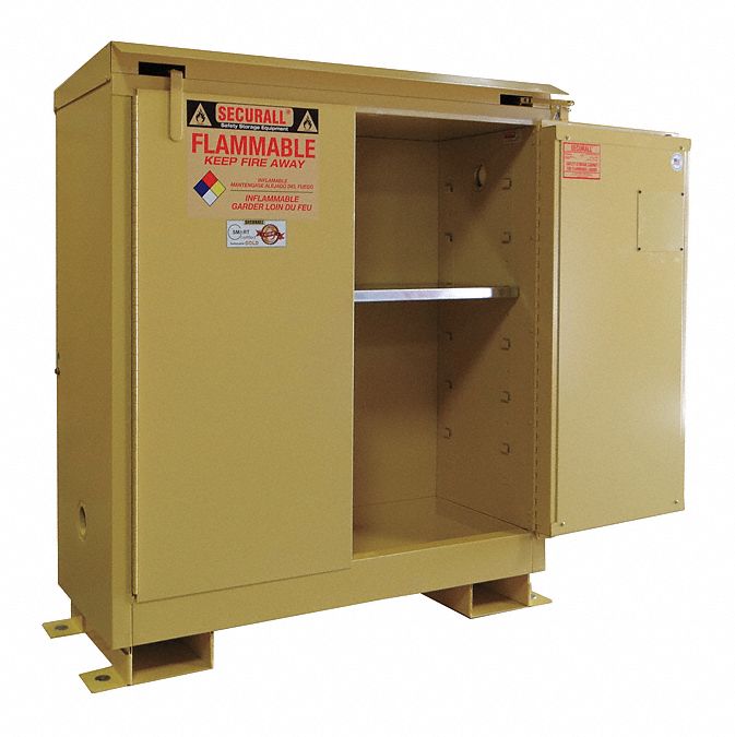 SECURALL, Std with Legs, 30 gal, Hazardous Material Storage Cabinet ...