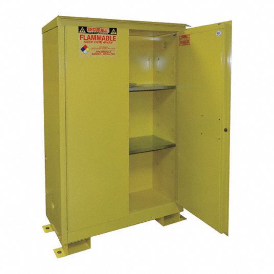 SECURALL, Std with Legs, 45 gal, Hazardous Material Storage Cabinet ...