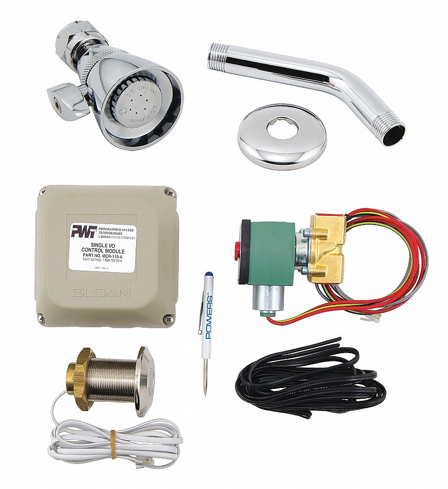 POWERS, HydroGuard 447 Piezo, 2.5 gpm Fixed Showerhead Flow Rate ...