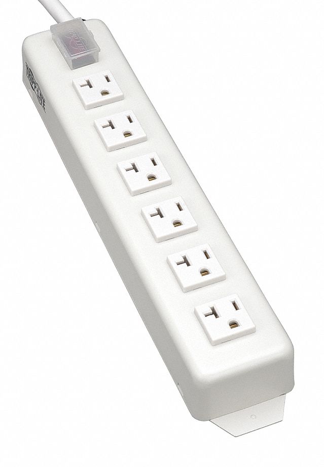 TRIPP LITE Outlet Strip: 6 Outlets, 15 ft Cord Lg, 20 A Max. Amps ...