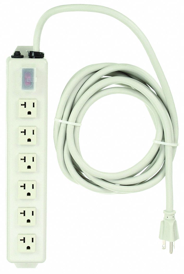 TRIPP LITE, 6 Outlets, 15 ft Cord Lg, Outlet Strip - 33L713|TLM615NC20 ...