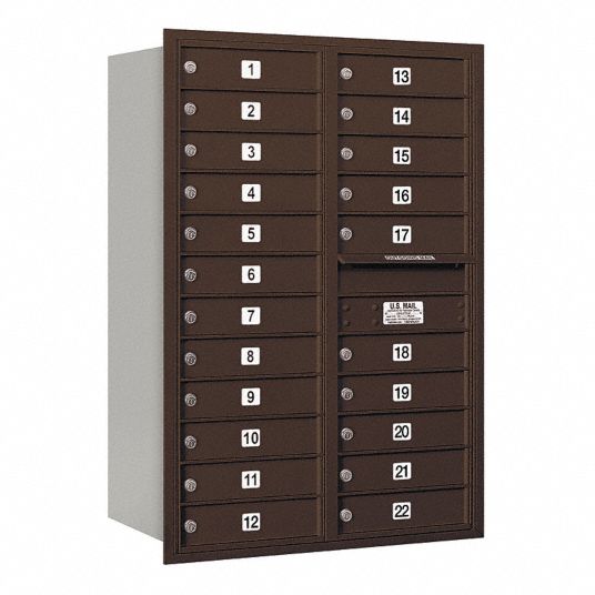 22 Doors, Horizontal, Mailbox - 33LY26|3712D-22ZRP - Grainger