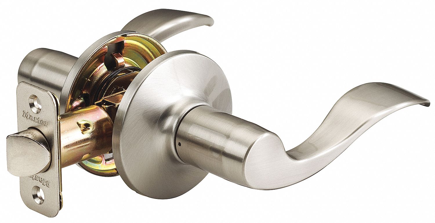 MASTER LOCK, Passage Lever Locksets, Nickel, Door Lockset - 33M235 ...