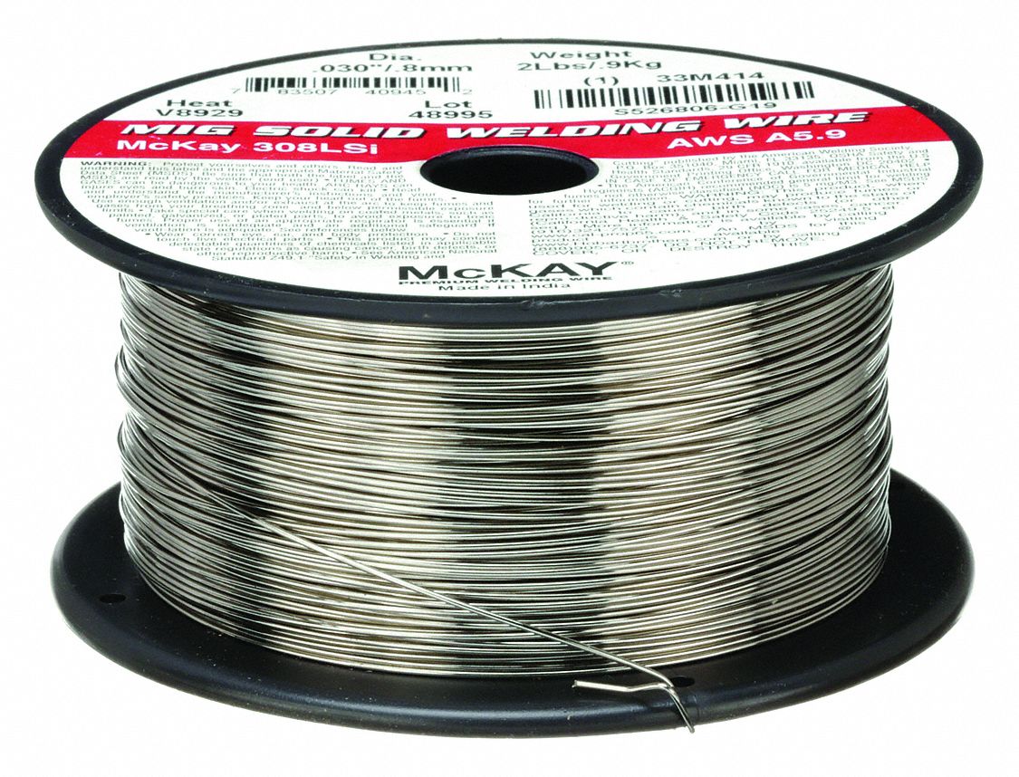 HOBART, Stainless Steel, ER308Si/308LSi, MIG Welding Wire - 33M414 ...
