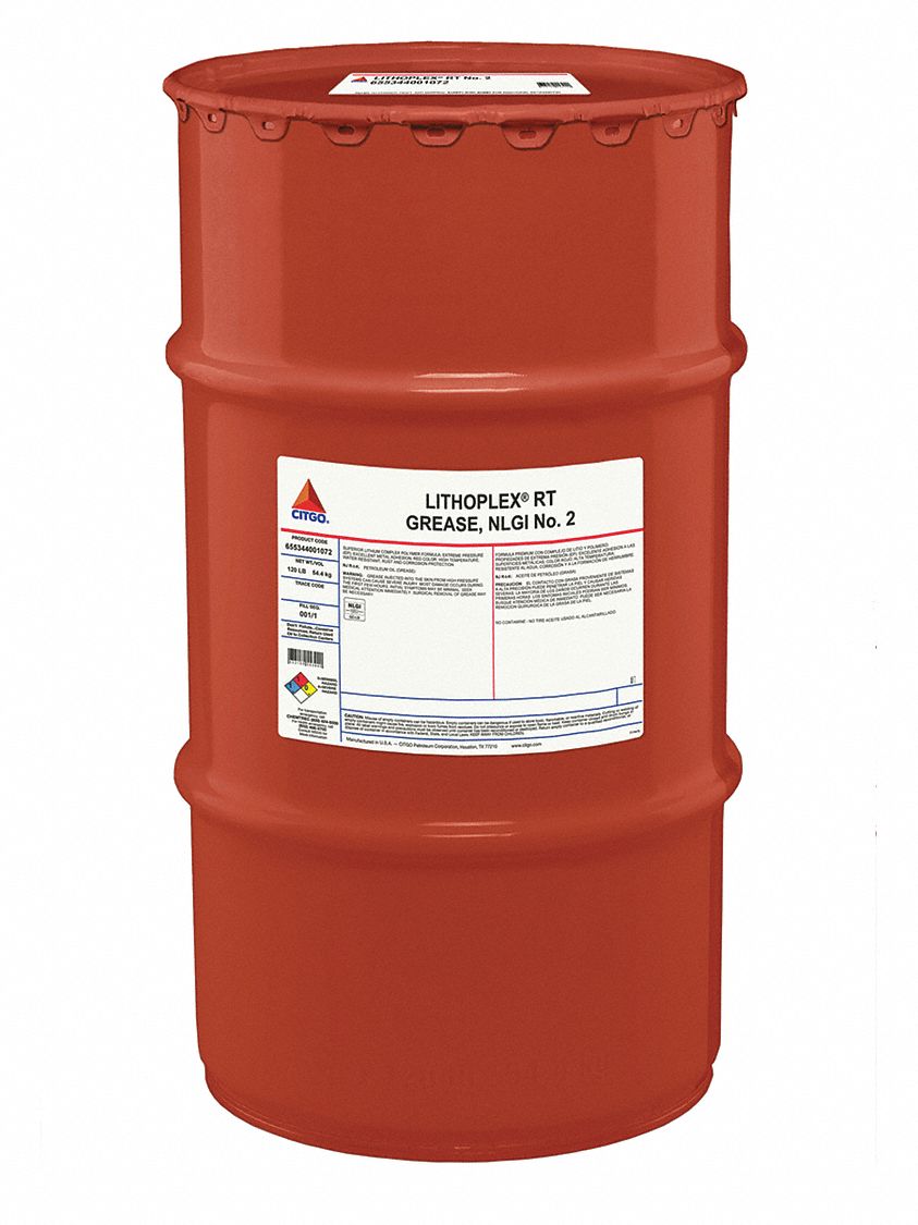 CITGO, 120 lb Container Size, Red, Multipurpose Grease - 33ME74 ...