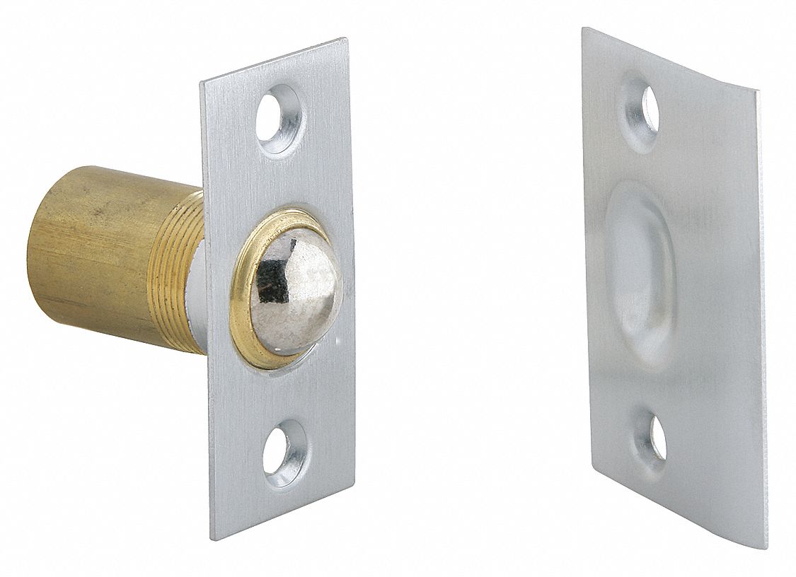 Ball, Non-locking, Ball Catch, 2 1/8 in, Satin Chrome - Grainger