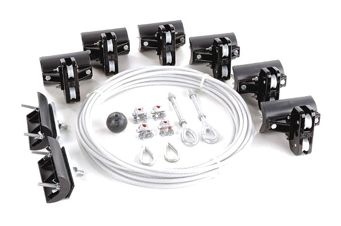 DAYTON, Wire Rope, 40 ft – 40 ft, Festoon System Kit - 33N204|33N204 ...