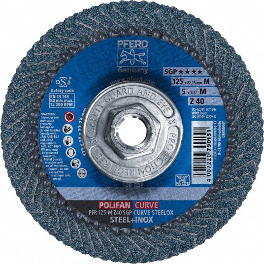 PFERD, Radial, 5" x 5/8"-11, Flap Disc - 33N399|67216 - Grainger