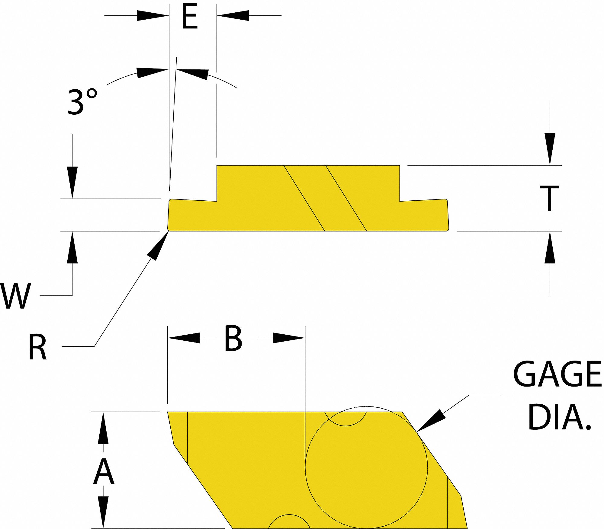 ULTRA-DEX USA, 2 Insert Size, Steel, Parting and Grooving Insert ...