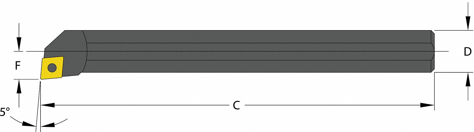 ULTRA-DEX USA, CDHB Insert, 80° Diamond, Indexable Boring Bar - 33NN98 ...