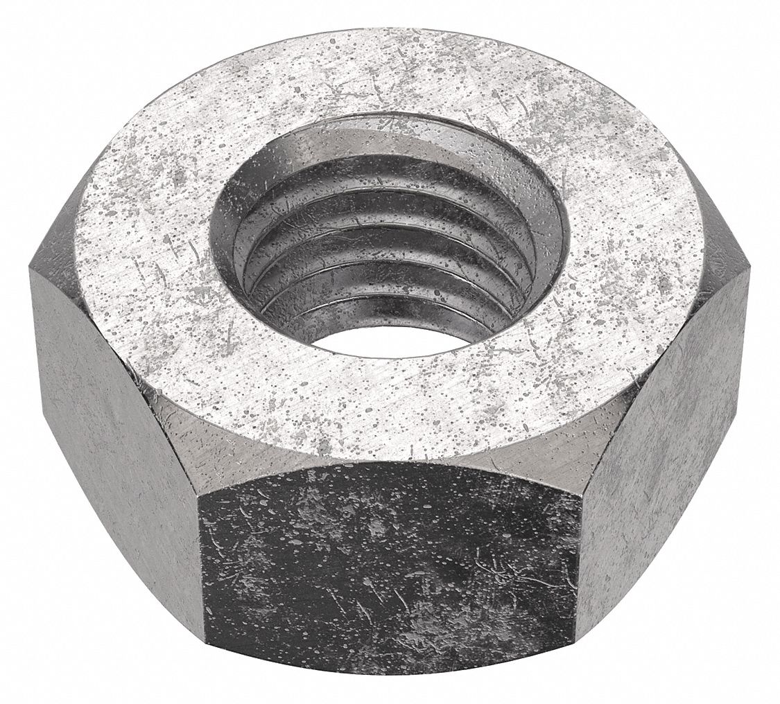 1/4"-28 Thread, 7/16 in Hex Wd, Hex Nut - 33NV04|35-603 - Grainger