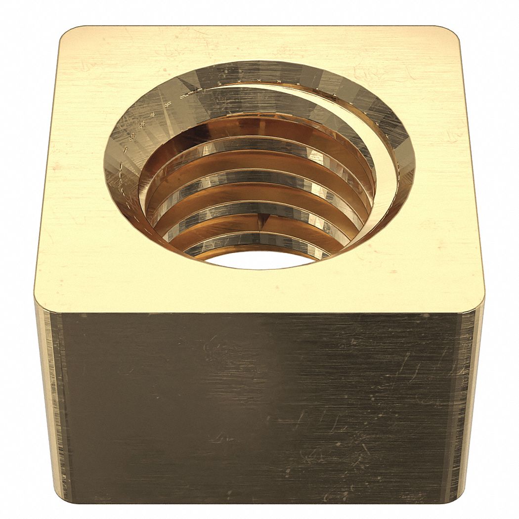 1 1/2"-4 Thread Size, Brass, Square Nut - 33P130|SQNTBSR1124 - Grainger
